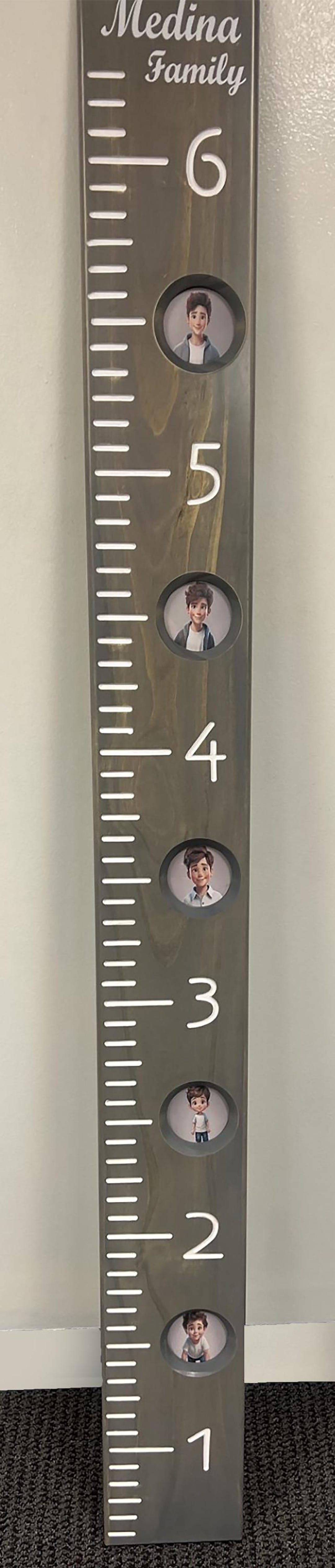 Personalized Growth Chart Ruler With Photos - Etsy
