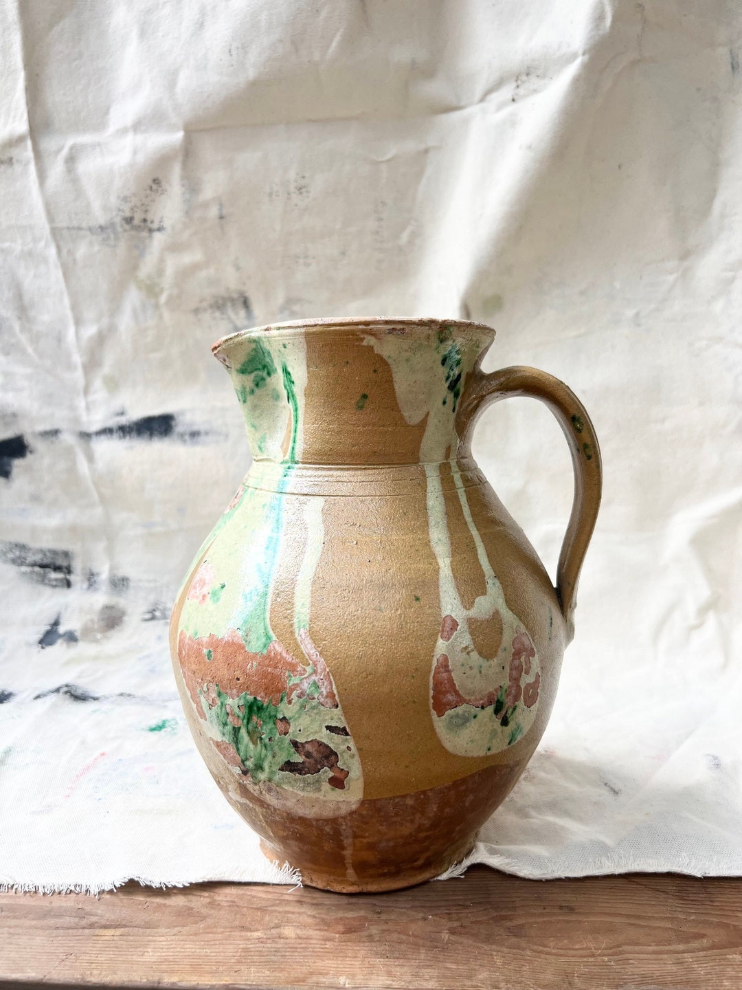 Traditional Jug, Terracotta Milk Pitcher, Folk Pitcher, Vintage Pottery ...