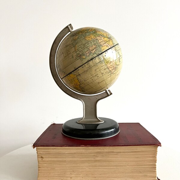 Tin World Globe - Etsy