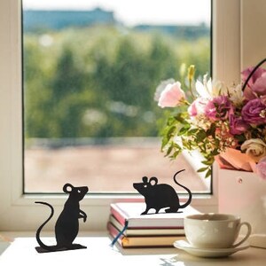 Metal Mice Farmhouse Decor / Tiny Mouse Garden Gift / Rusty Mice ...