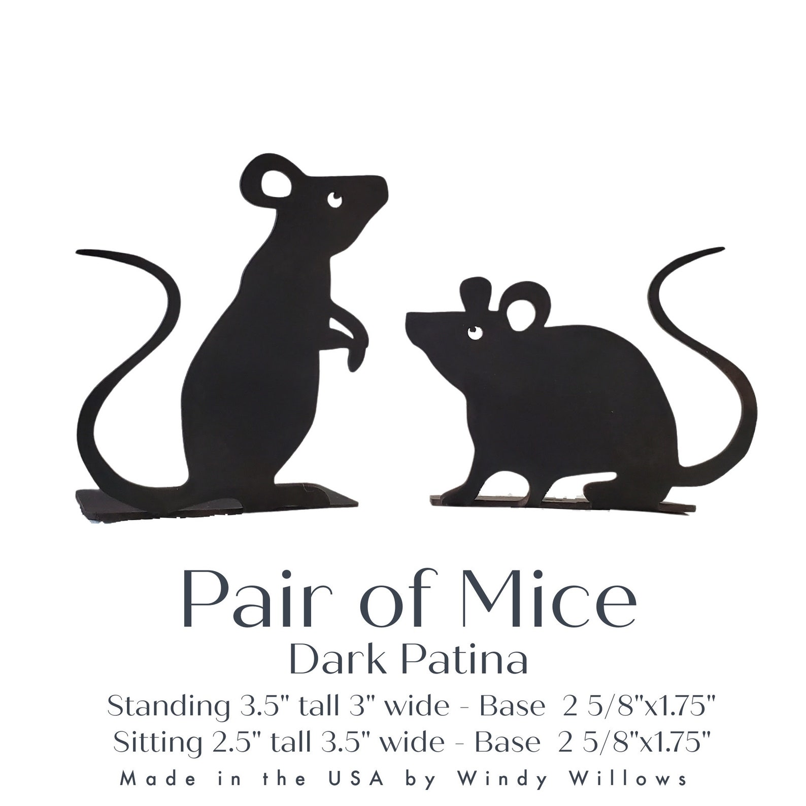 Metal Mice Fence Topper / Tiny Mouse Garden Gift / Rusty Mice - Etsy