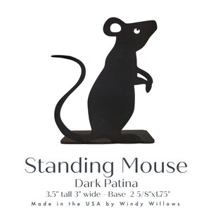 Metal Mice Fence Topper / Tiny Mouse Garden Gift / Rusty Mice ...