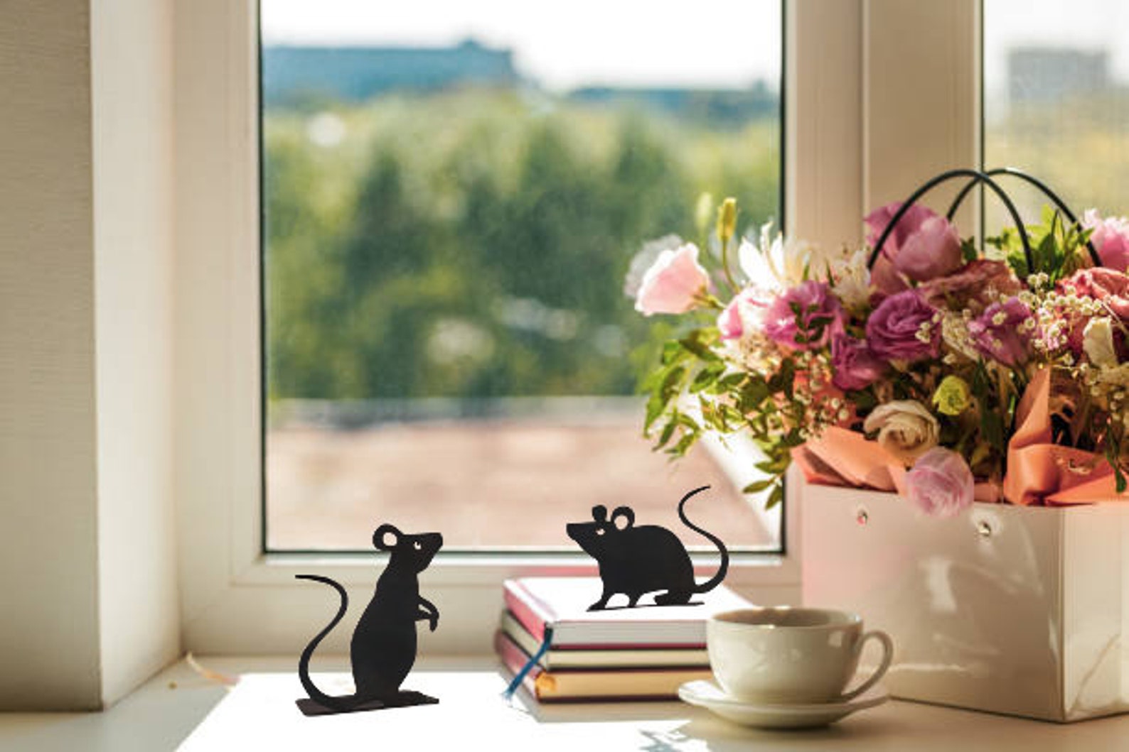 Metal Mice Fence Topper / Tiny Mouse Garden Gift / Rusty Mice - Etsy