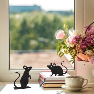 Metal Mice Fence Topper / Tiny Mouse Garden Gift / Rusty Mice ...