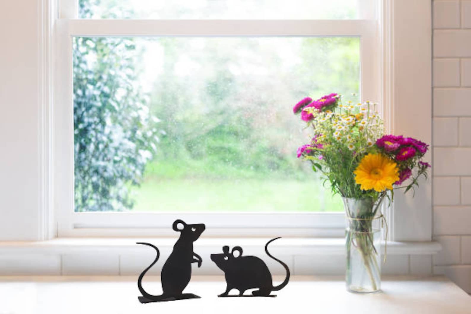 Metal Mice Fence Topper / Tiny Mouse Garden Gift / Rusty Mice - Etsy