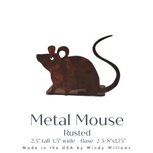 Metal Mice Fence Topper / Tiny Mouse Garden Gift / Rusty Mice ...
