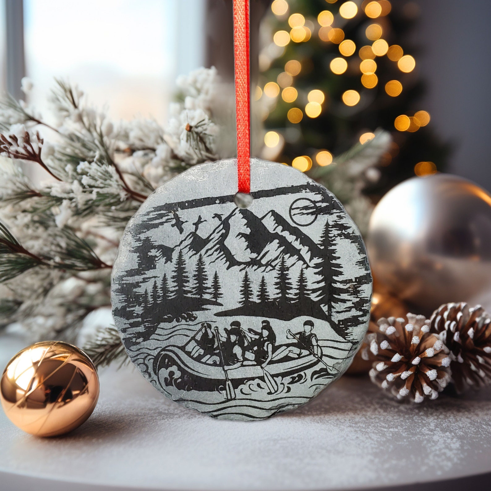 Whitewater River Rafting Ornament 3 Raft Adventure Ornament ...