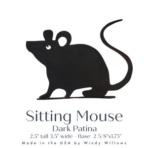 Metal Mice Fence Topper / Tiny Mouse Garden Gift / Rusty Mice ...