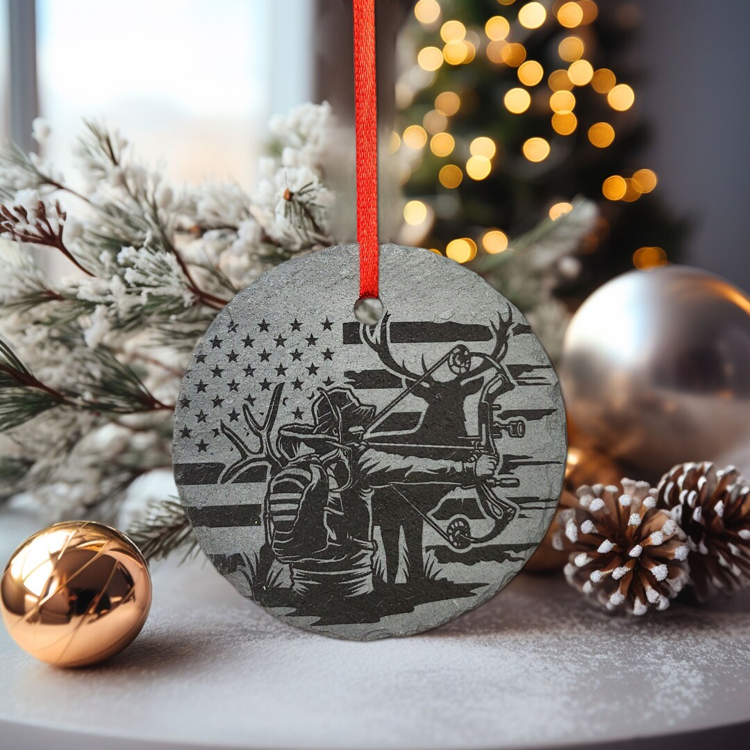 Bow Hunting Ornament | 3" Archery Sportsman Ornament | Personalized ...