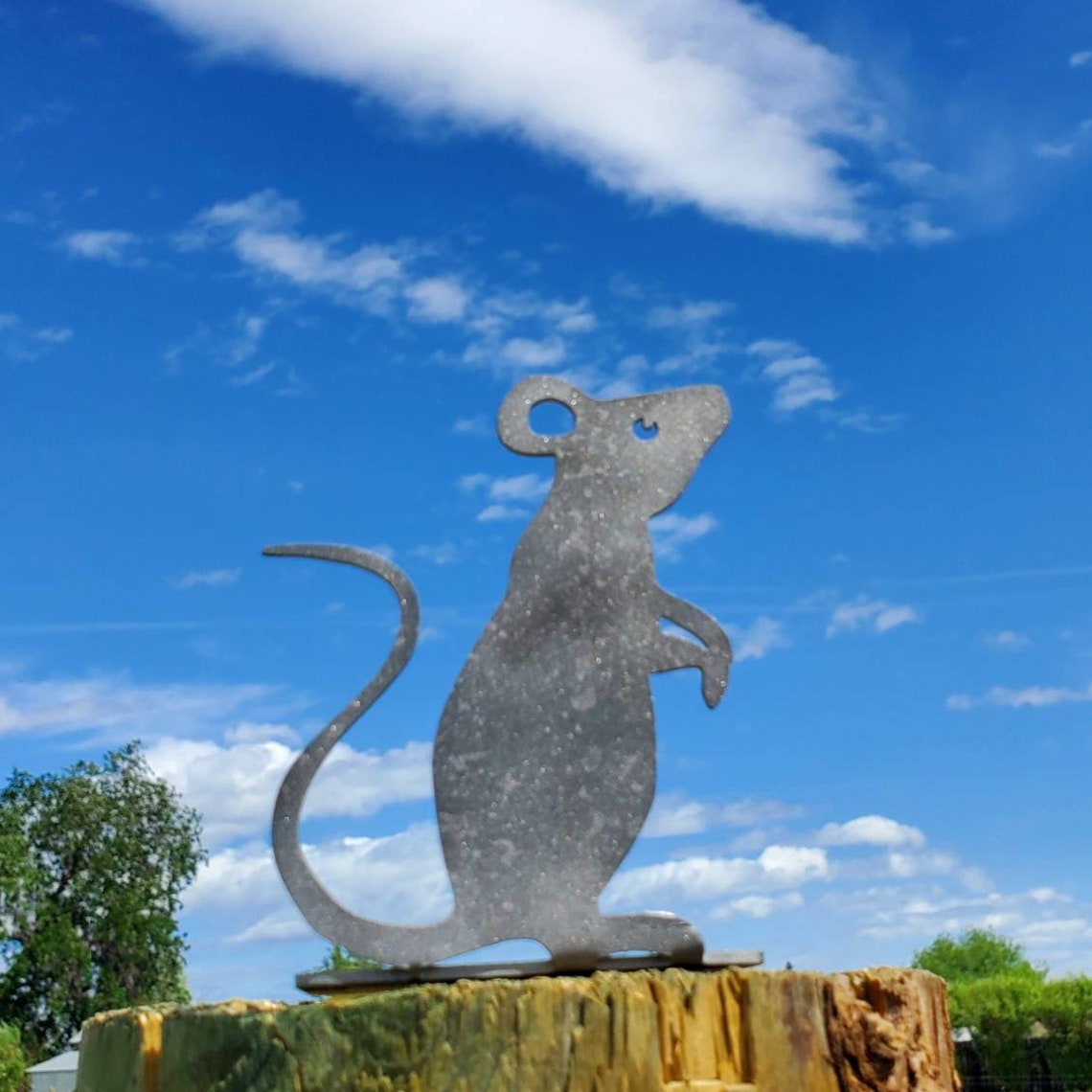 Metal Mice Fence Topper / Tiny Mouse Garden Gift / Rusty Mice - Etsy
