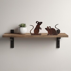 Metal Mice Fence Topper / Tiny Mouse Garden Gift / Rusty Mice ...