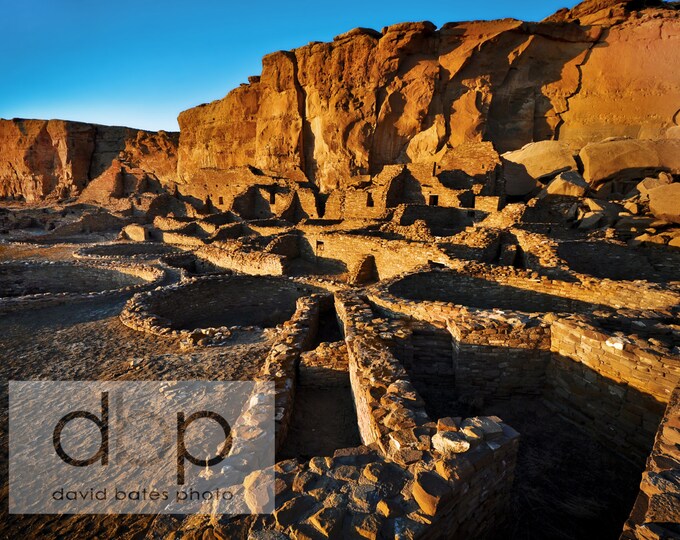 Native American Ruins Photography, Chaco Canyon, "pueblo Bonito" Color ...