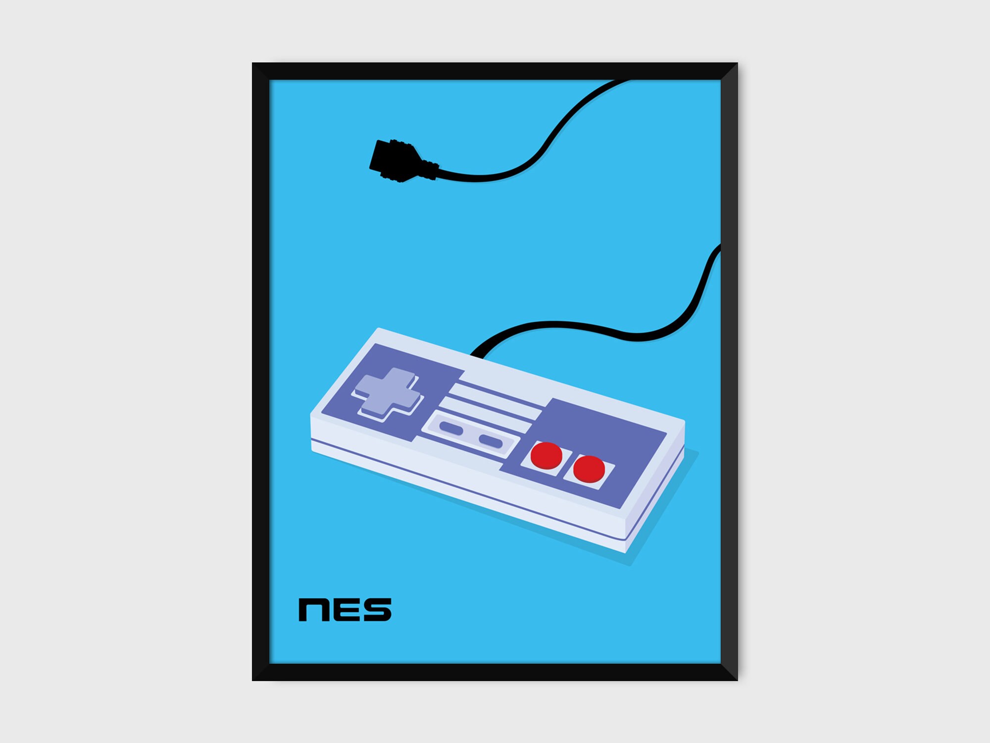Japanese NES Gaming Controller Print Pop Art Illustration - Etsy