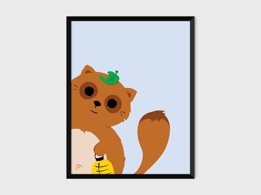 Tanuki Raccoon Dog Japanese Folklore Whimsical Animal Print Pop Art ...
