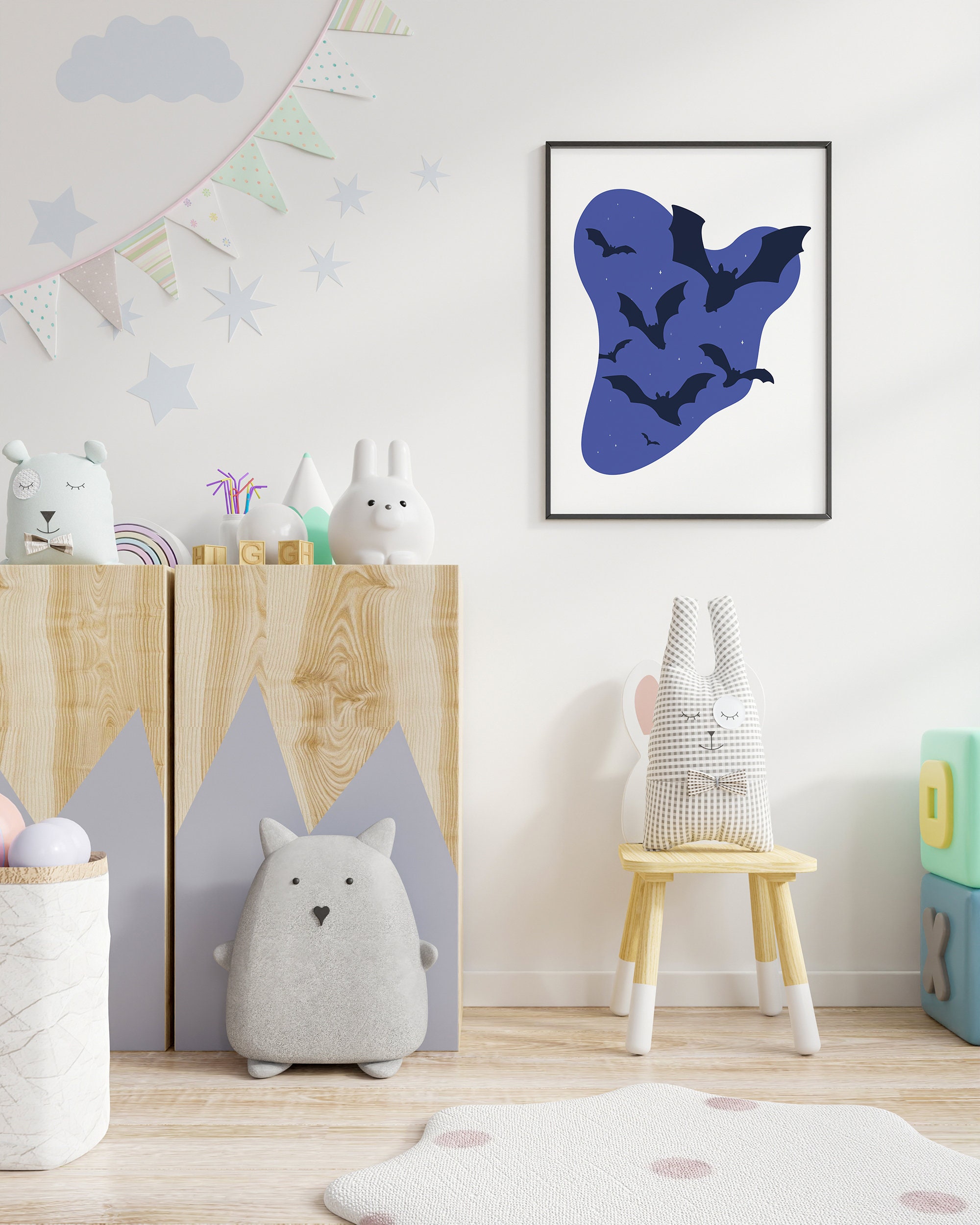 DIGITAL DOWNLOAD - Japanese Spooky Halloween Bats Print Pop Art ...