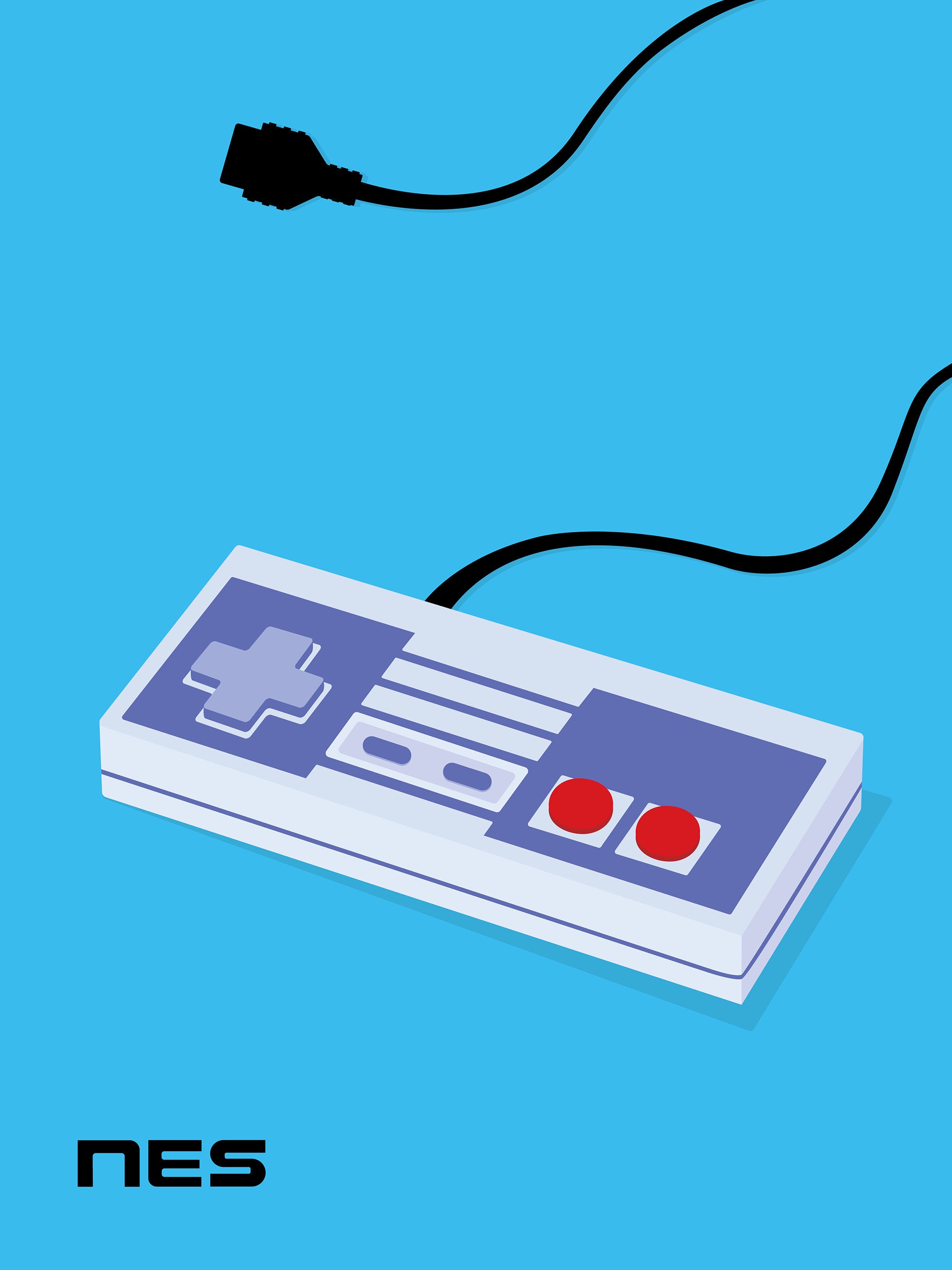 Japanese NES Gaming Controller Print Pop Art Illustration - Etsy