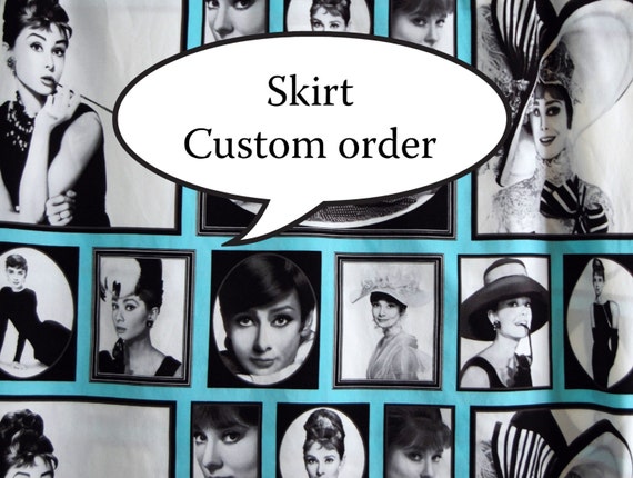 Items similar to Custom made to order womens skirt/Hollywood Movie star ...