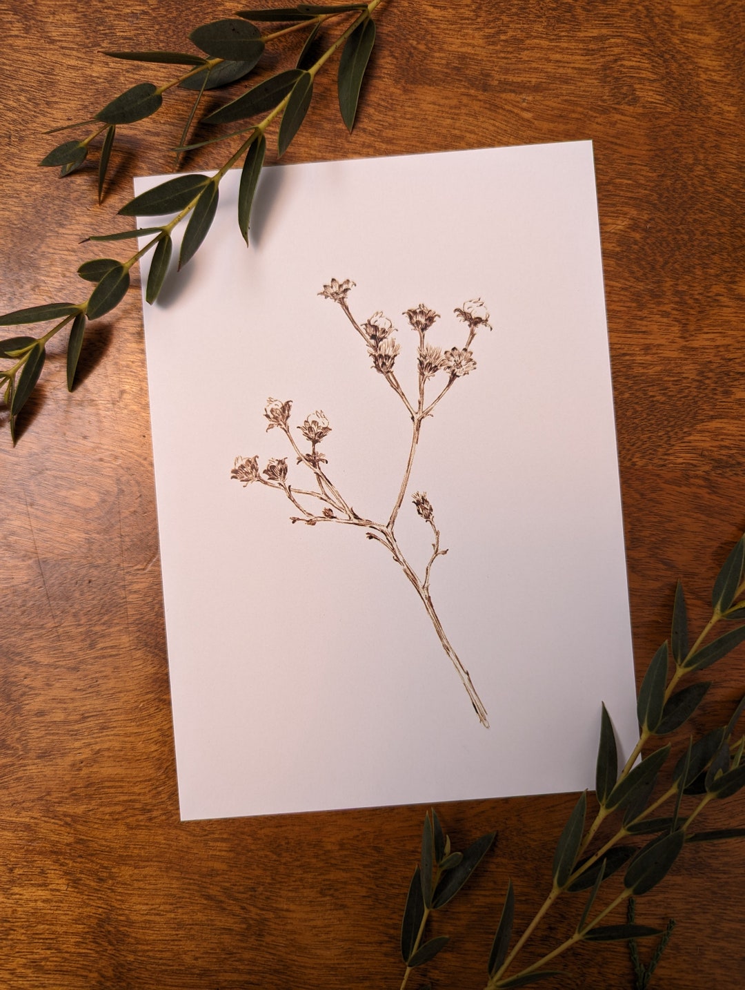 Sprig of Bunnies Print - Etsy