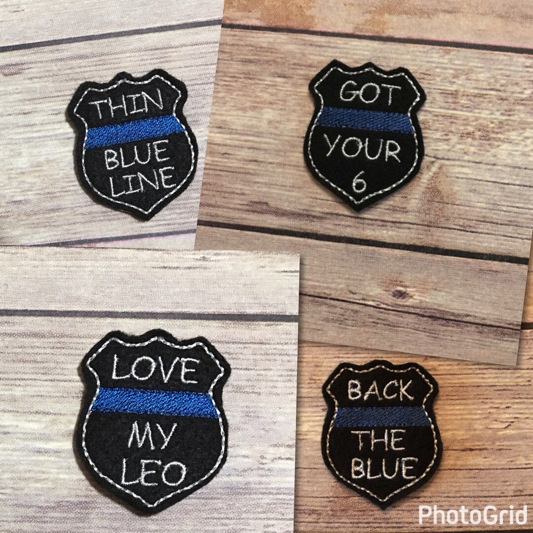 POLICE BADGE Back the Blue Shield. Felties for Hair Clips - Etsy