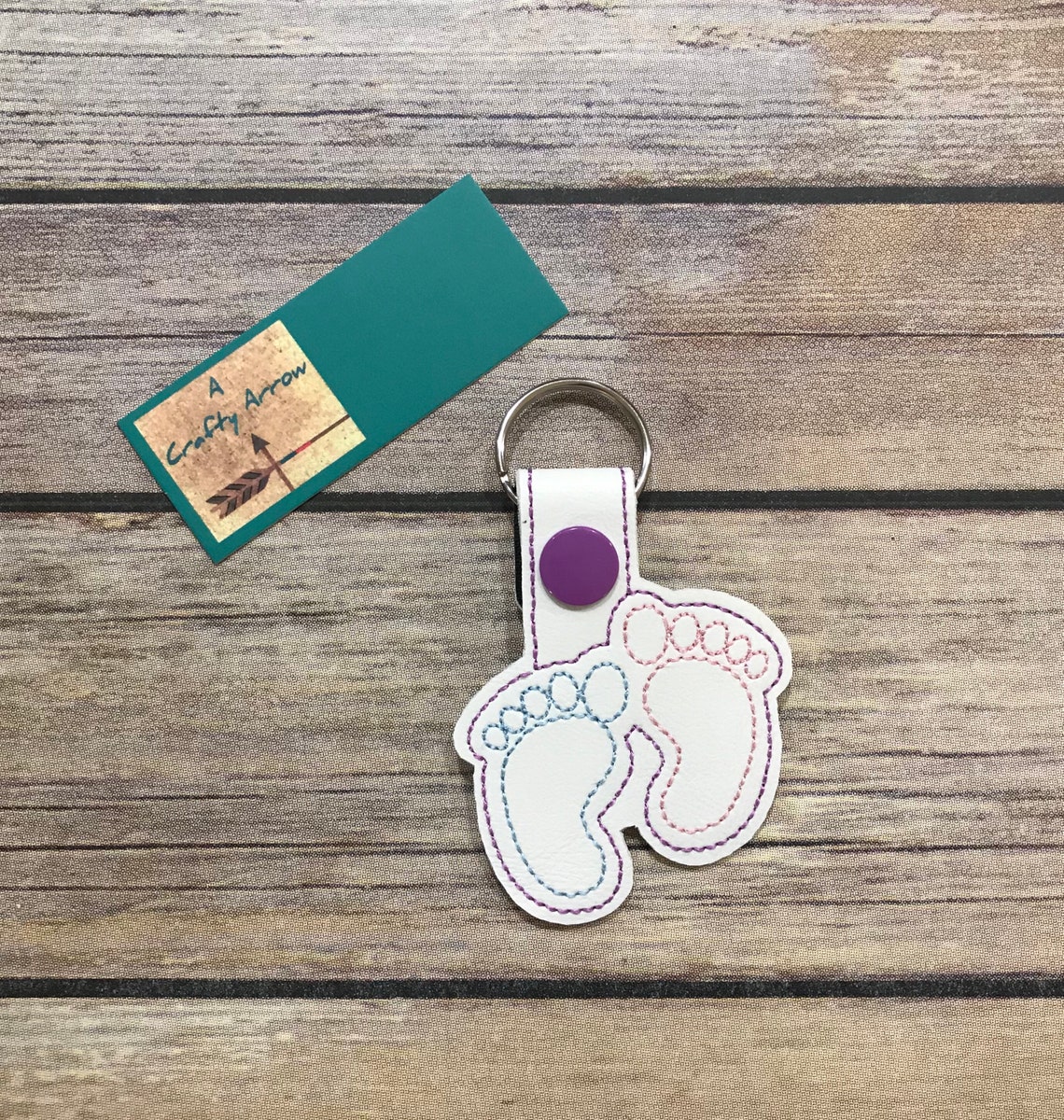 BABY FEET Key Fob. Baby Feet Snap Tap. Pink and Blue Baby Feet - Etsy