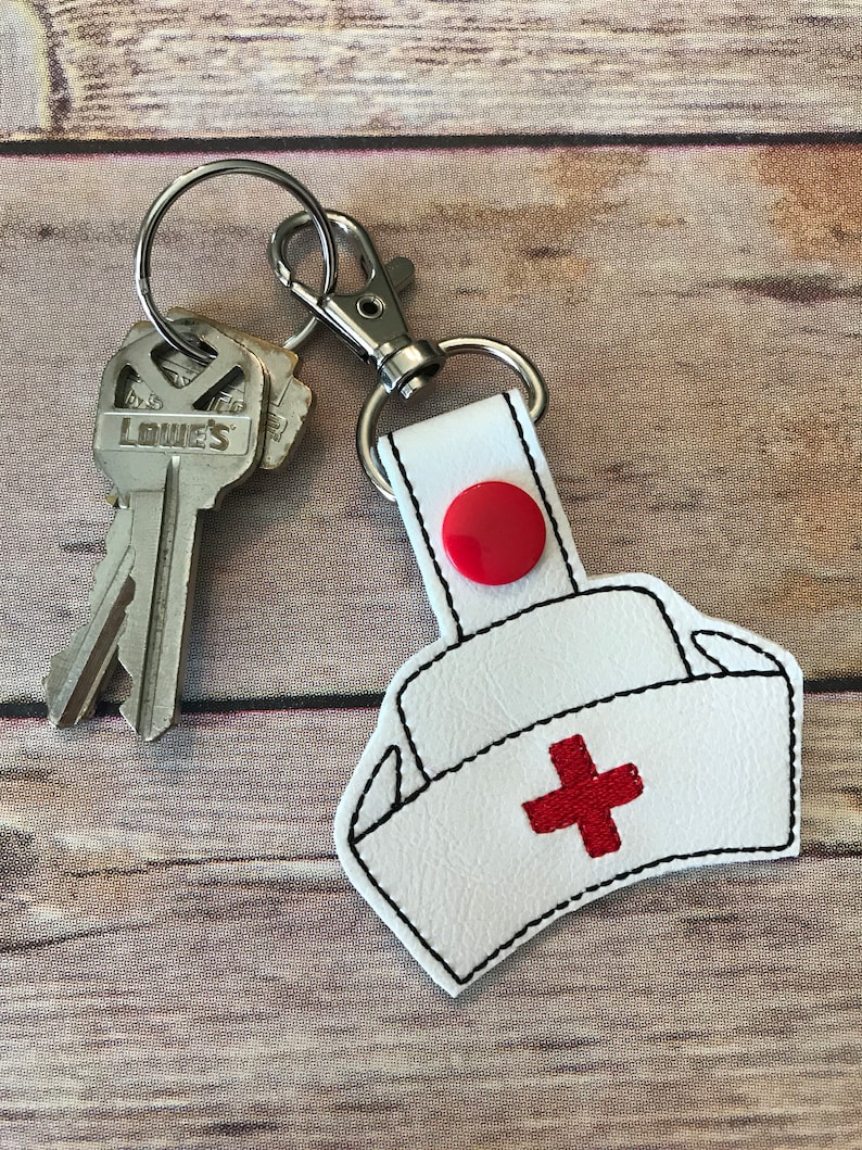 NURSE KEY FOB. Nurse Hat Snap Tab. Nurse Key Fob. Nurse Hat - Etsy