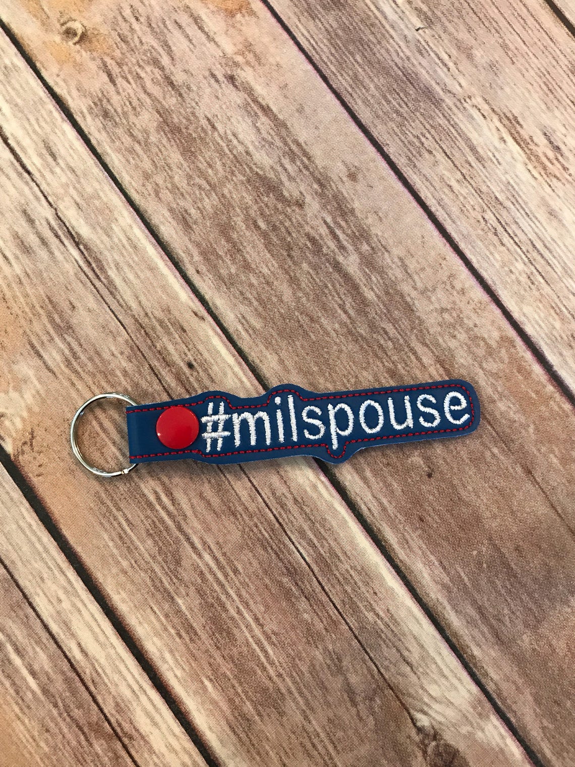 MILITARY SPOUSE Key Fob. Military Spouse Snap Tab. milspouse | Etsy