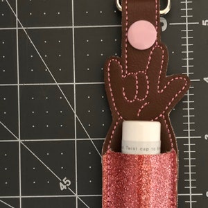 ASL LIP BALM Holder. I Love You Lip Balm Holder. I Love You Sign ...