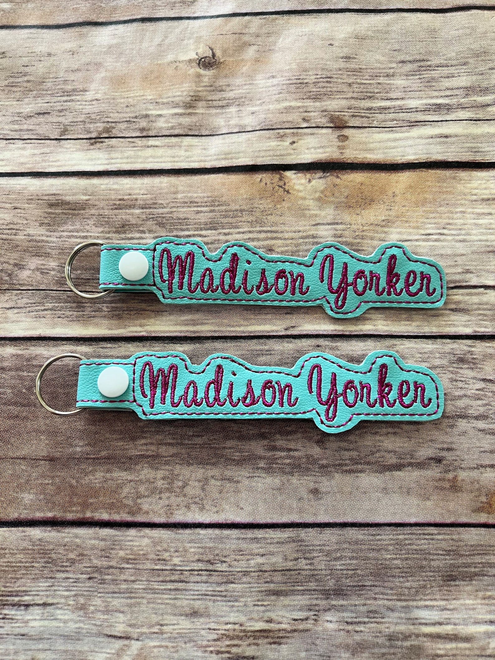 PERSONALIZED KEY FOB. Name Snap Tab School Key Fob. - Etsy