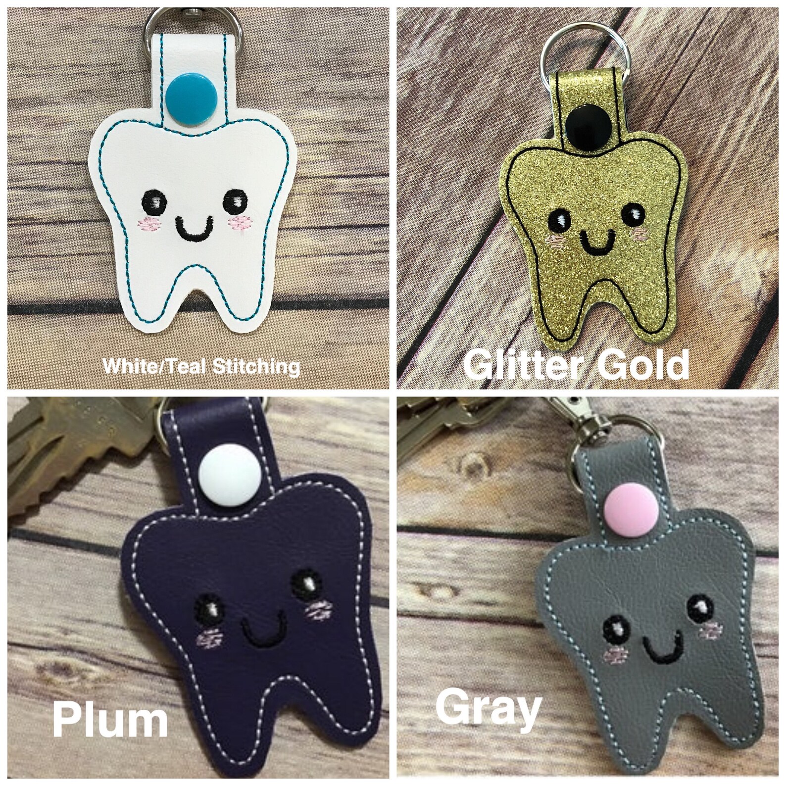 TOOTH KEY FOB. Tooth Snap Tab. Dental Key Fob. Dental Love. - Etsy
