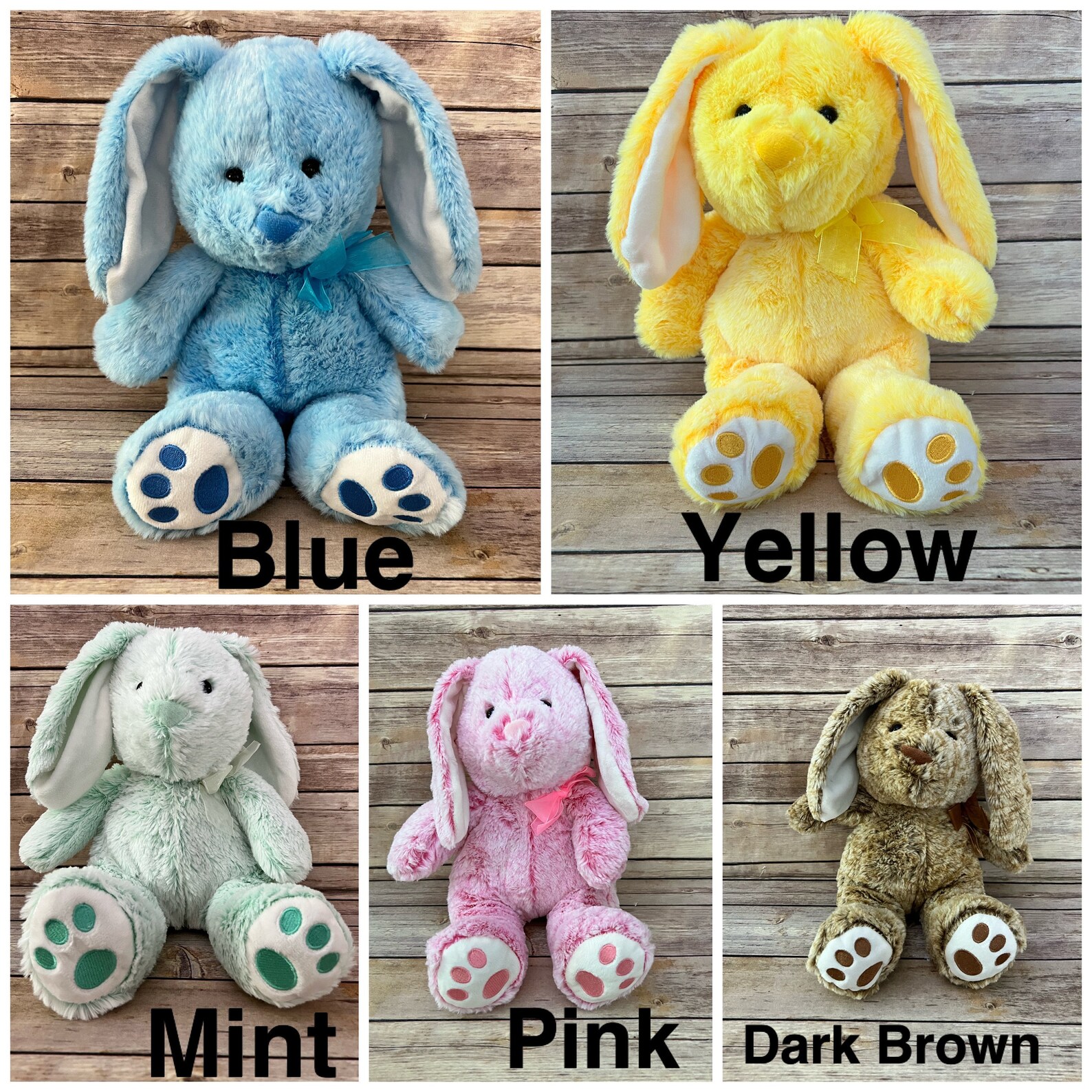 EMBROIDERED BUNNIES Bunny Rabbits. Baby Shower. Easter. - Etsy