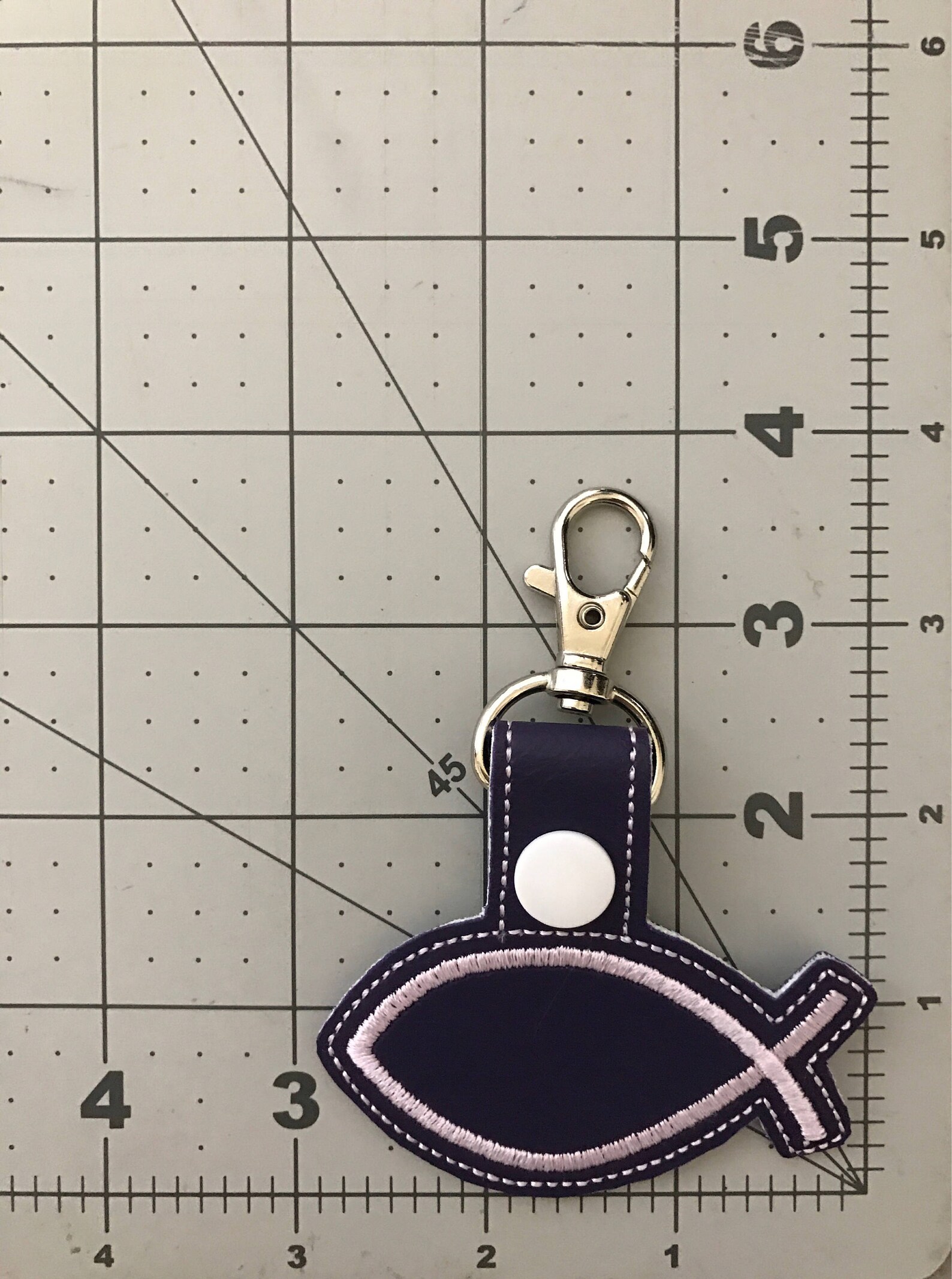 ICHTHYS KEY FOB. Jesus Fish Snap Tab Christian Key Fob. Jesus | Etsy