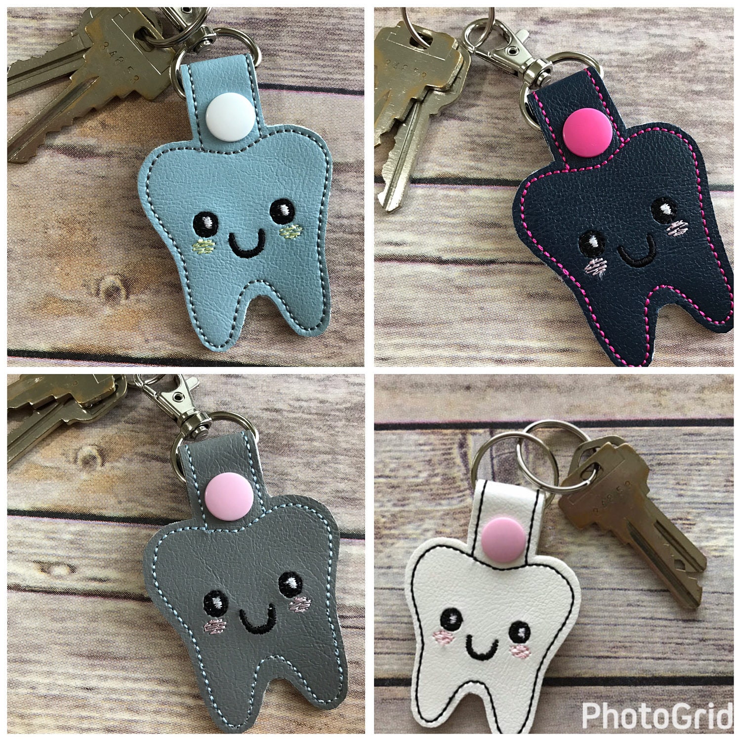 TOOTH KEY FOB. Tooth snap tab. Dental key fob. Dental love. | Etsy