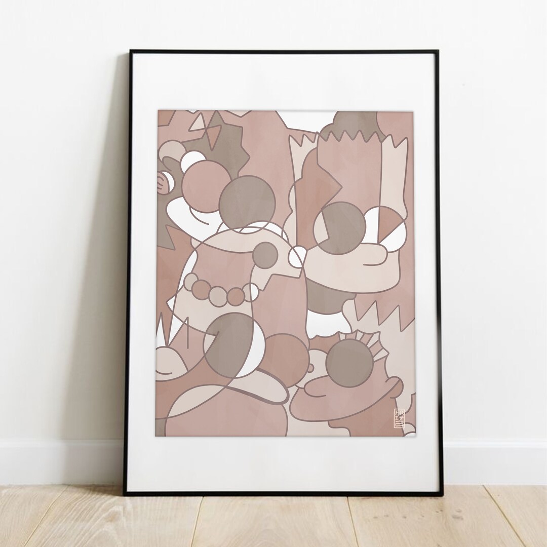 Impresión de arte abstracto Simpsons - Etsy España
