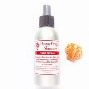Foot Spray Natural Remedy Foot Odor Athletes Foot Care Aloe ACV ...