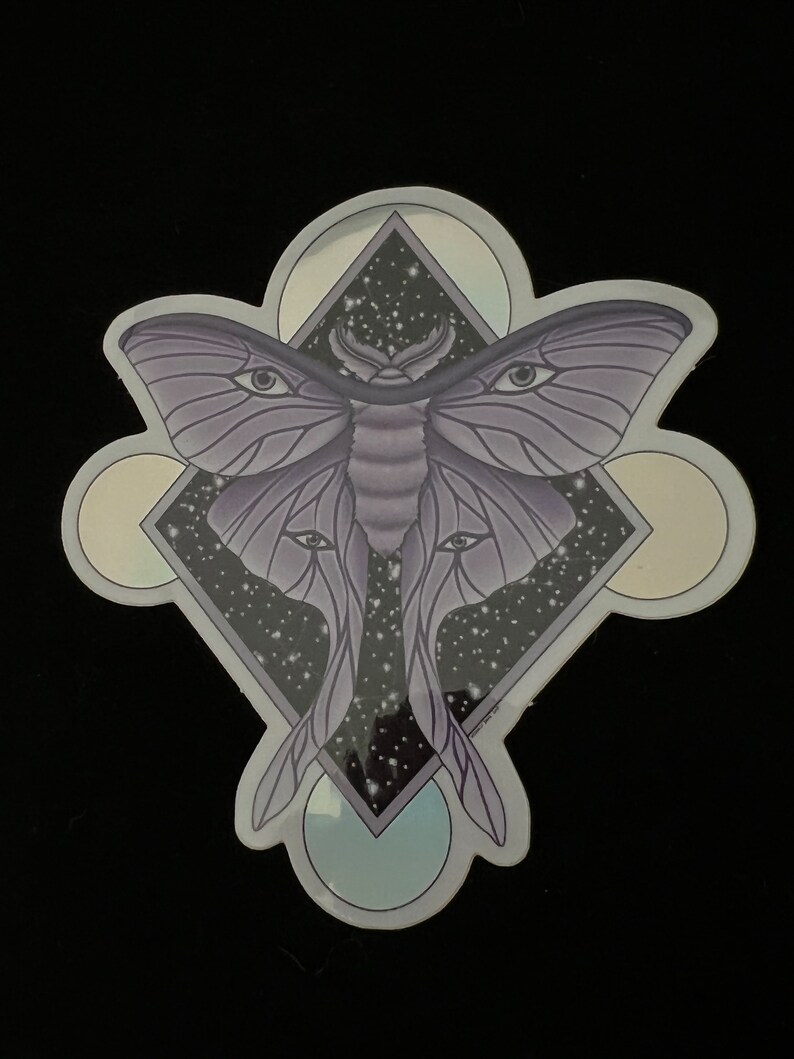 Holographic Luna Moth Sticker - Etsy