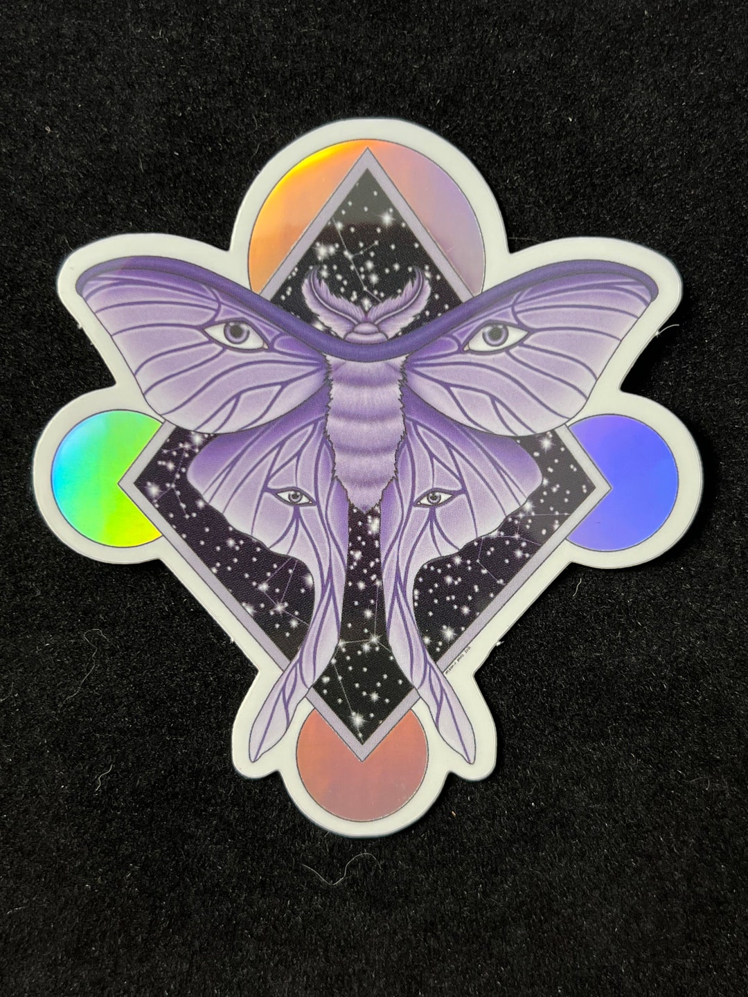 Holographic Luna Moth Sticker - Etsy
