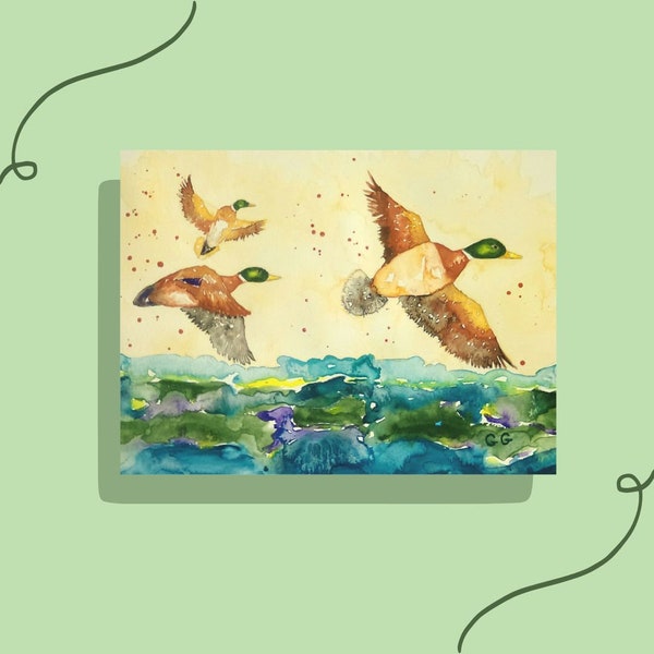 Three Flying Ducks - Etsy