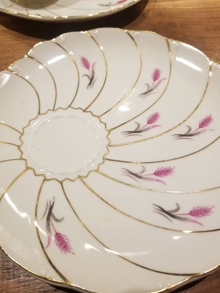 Yamaka China, Snack Plate and Cup, Set of 4, Tea Set - Etsy