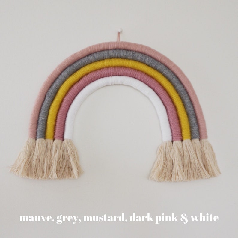 Pink and Yellow Hand Wrapped Rope Rainbow - Etsy