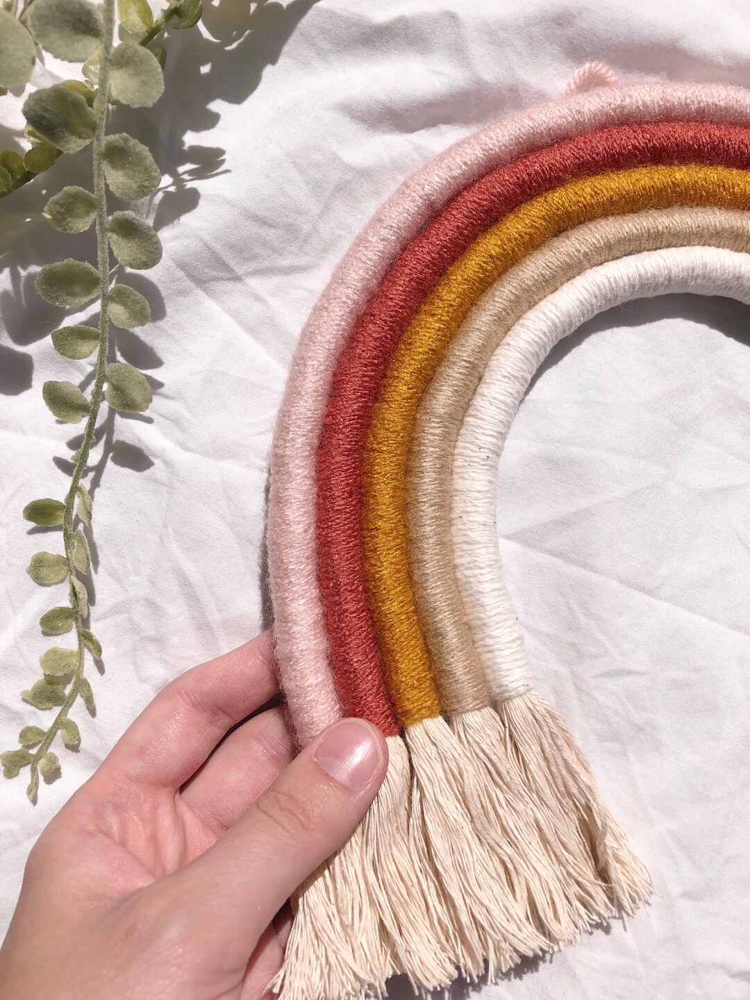 Bohemian Hand Wrapped Macrame Rope Rainbow - Etsy