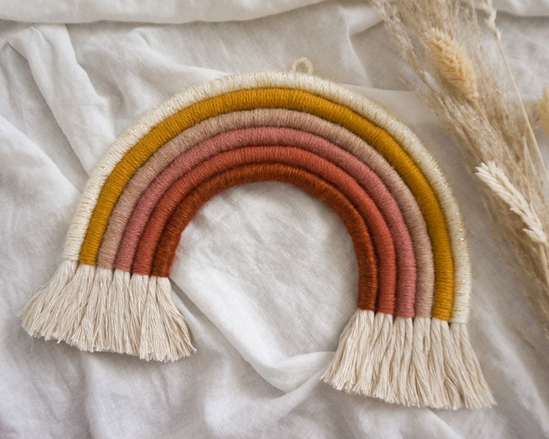 Large Macrame Rope Rainbow Wall Hanging - Etsy