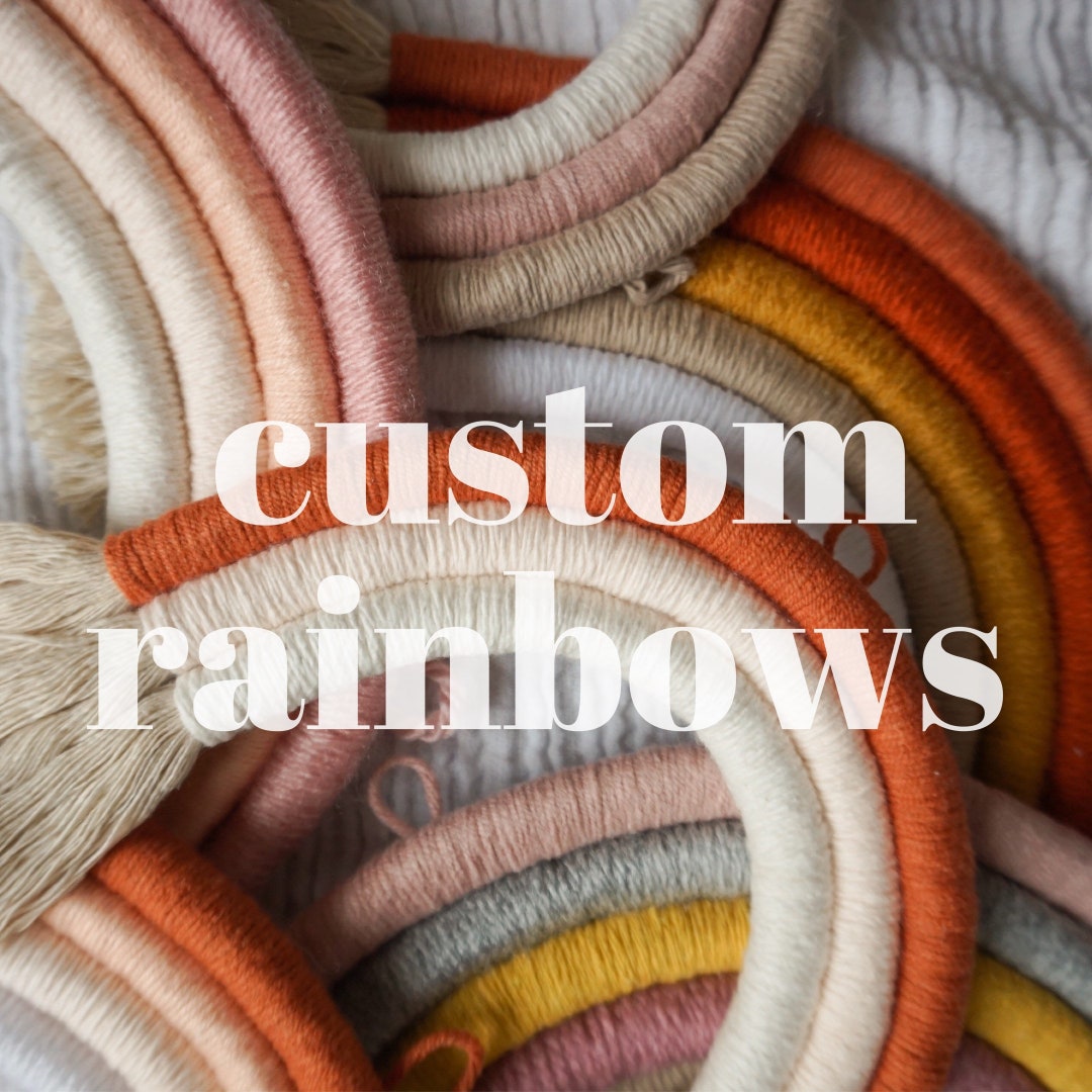 Custom Macrame Rope Rainbow Wall Hanging - Etsy UK