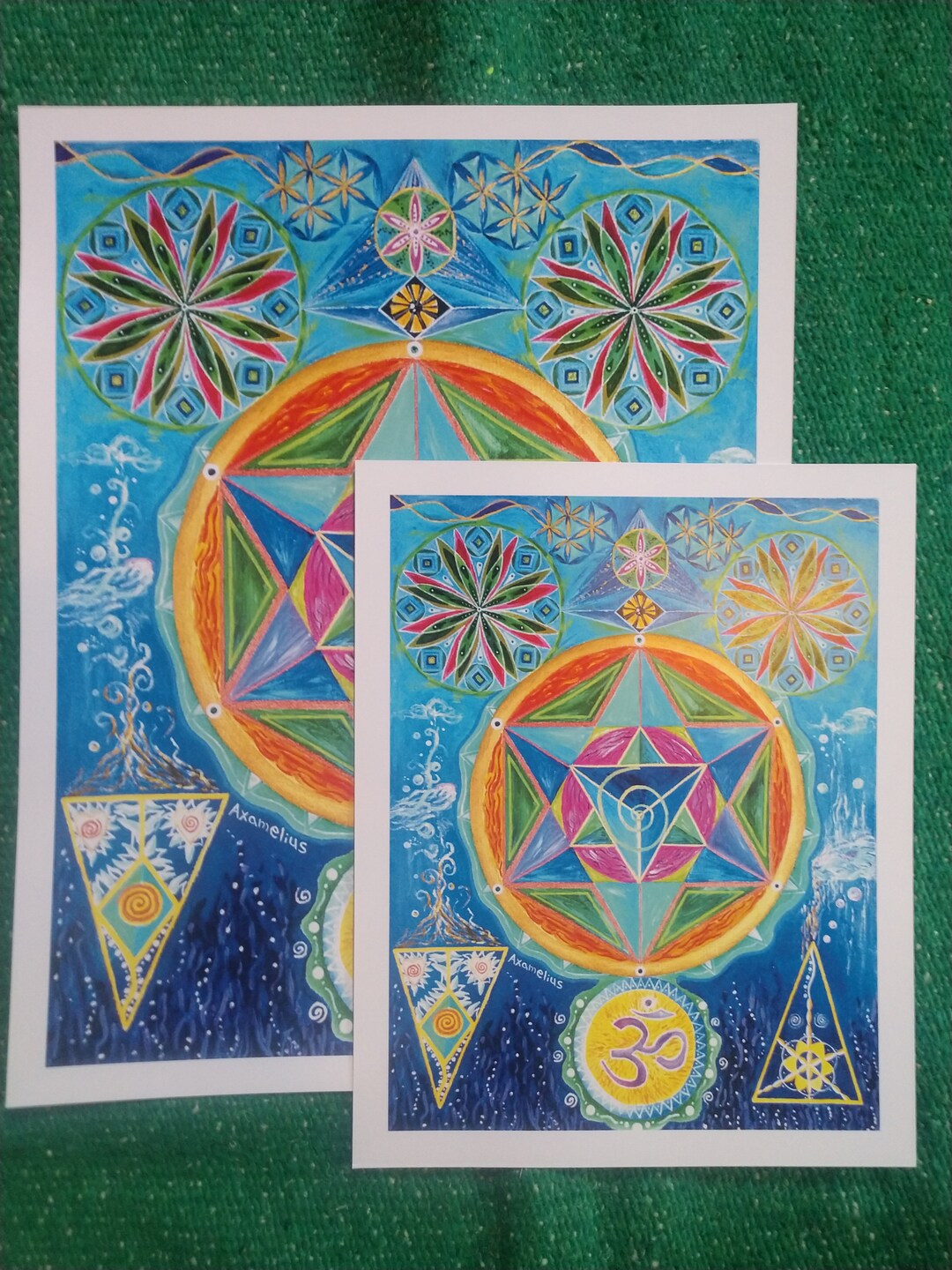 The Golden Spiral, Star of Life Sacred Geometry Paper Print - Etsy