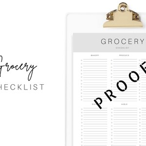 Grocery Checklist Printable - INSTANT DOWNLOAD | Grocery List Printable ...