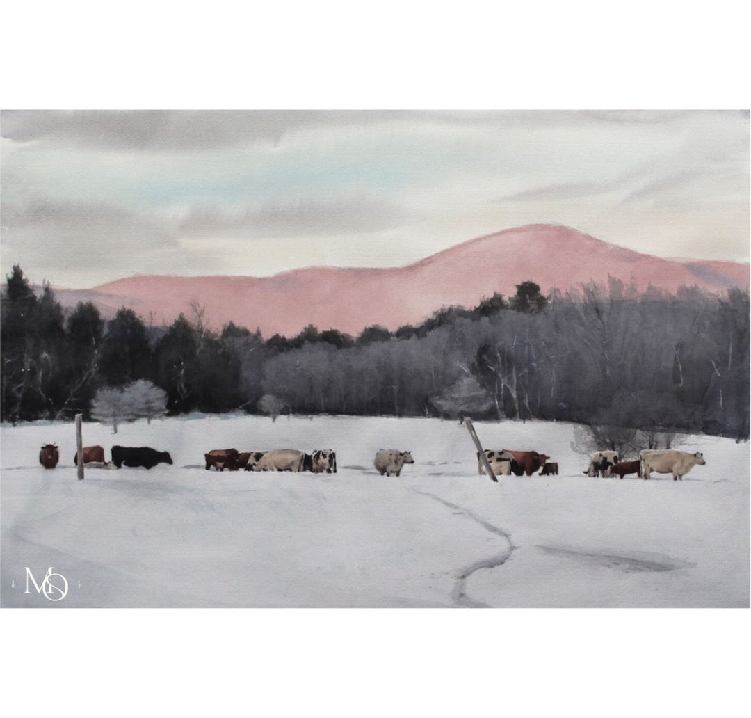PRE-ORDER Vermont Art Print|watercolor Print| Vermont Landscape Print ...