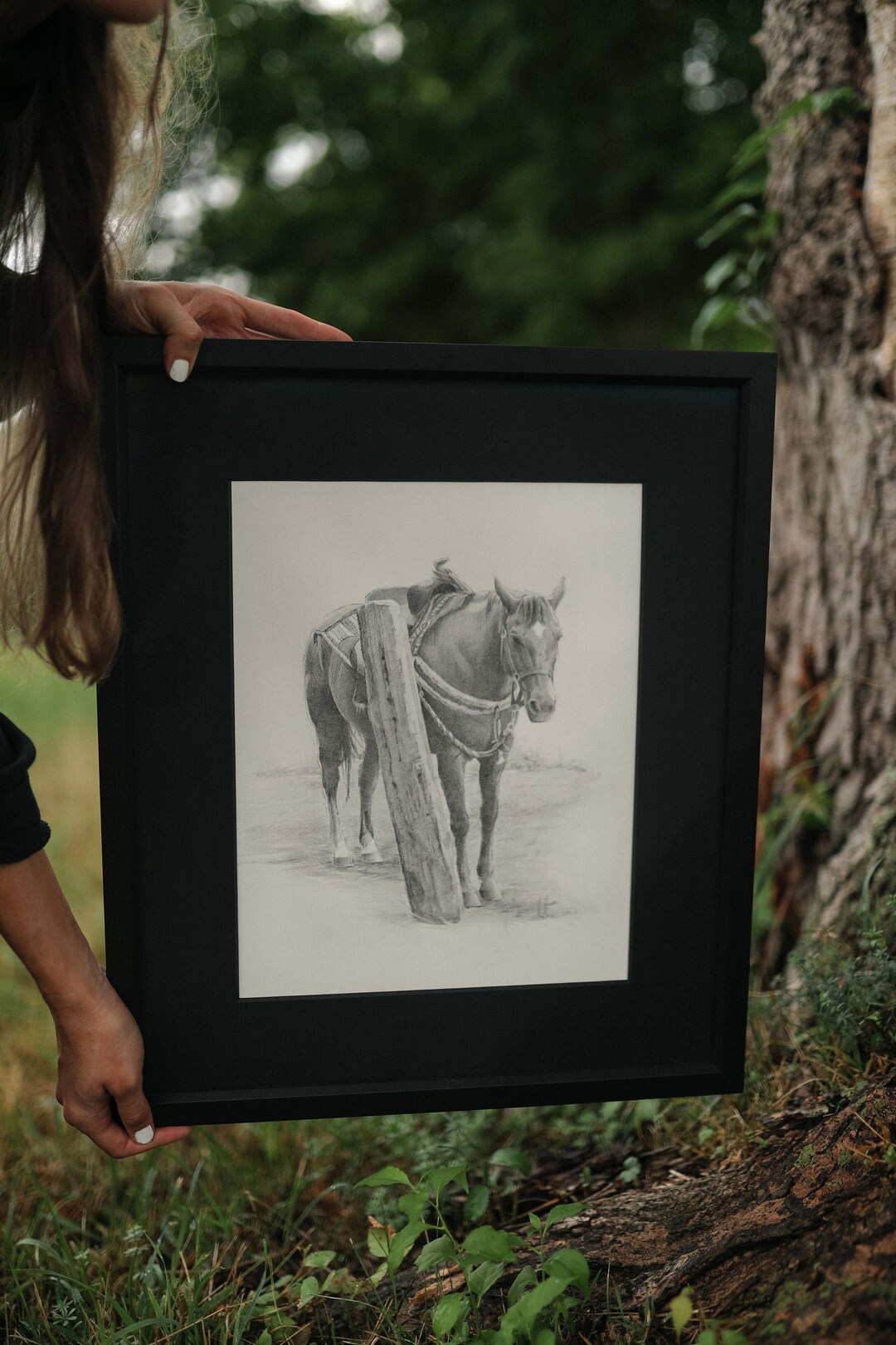 Original Fine Art Horse Drawing| Realism Horse Drawing | Realism Fine ...