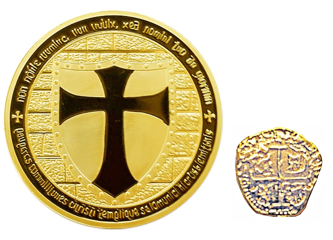 Teutonic Knights & Knights Templar Secret Alliance Challenge Coin Art ...