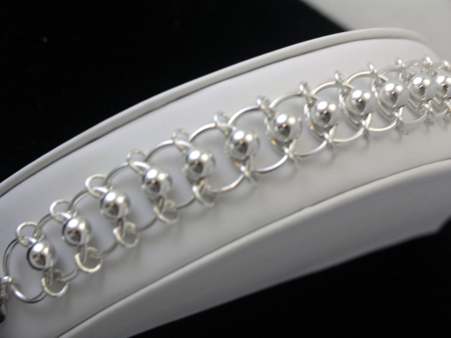 Centipede Bracelet Argentium Silver, Sterling Silver Seamless Beads ...