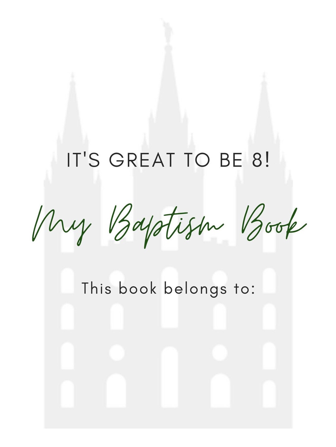 Baptism Prep Book and Journal | Printable | LDS - Etsy