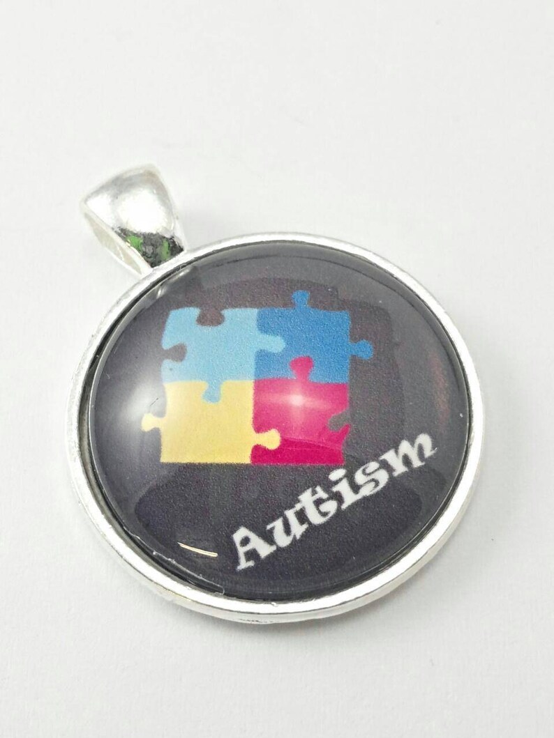 Autism Awareness Necklace Keychain Puzzle Piece Necklace | Etsy